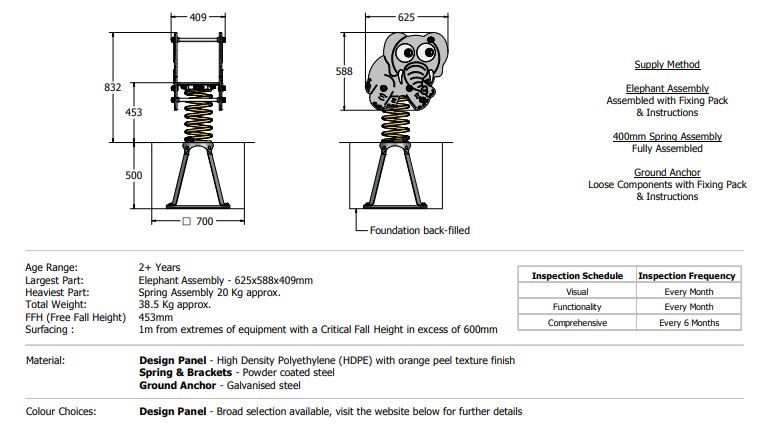 Ellie Elephant Sit In Spring Rider – GB Sport & Leisure