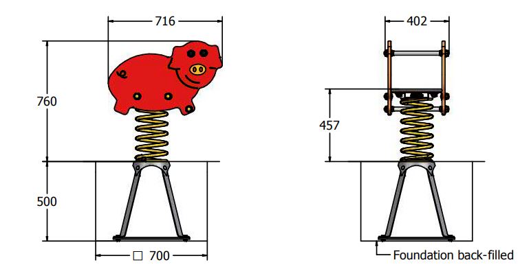 Oink Pig Sit In Spring Rider – GB Sport & Leisure